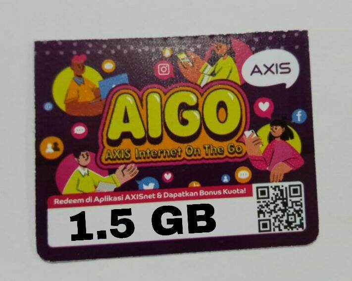 Voucher Kuota Axis 1GB Nasional + 0,5Gb Lokal Tertentu | Lazada Indonesia