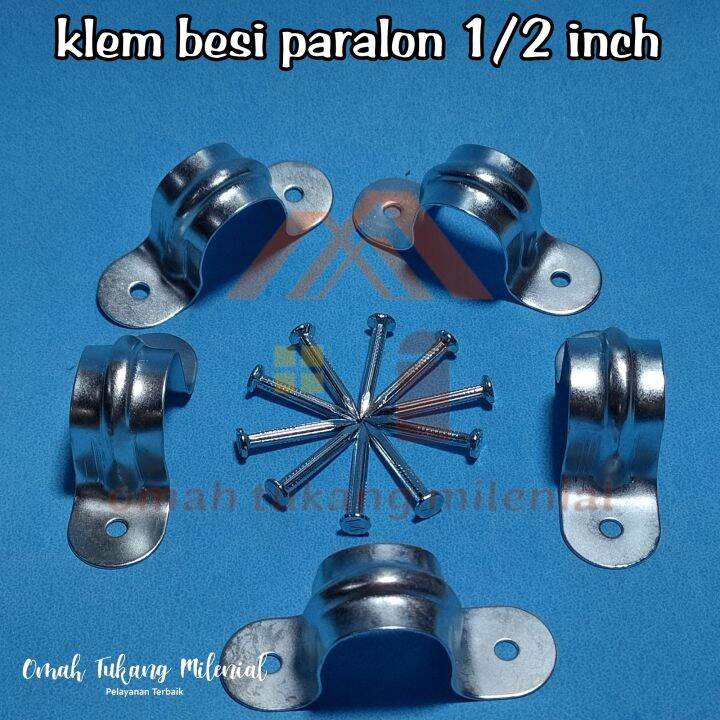 klem besi paralon paket 5set ukuran 1/2 inch | Lazada Indonesia
