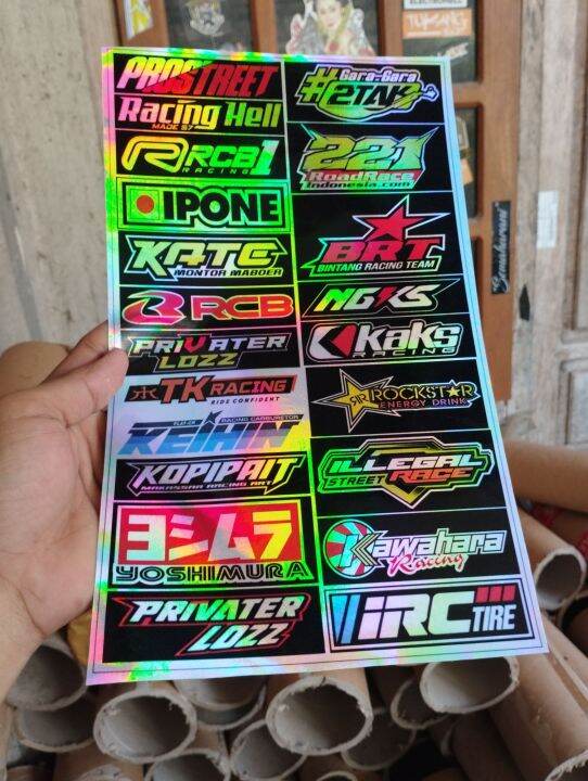 STIKER PACK SPONSOR RACING INDONESIA DRAG BIKE DRAG RACE | Lazada Indonesia