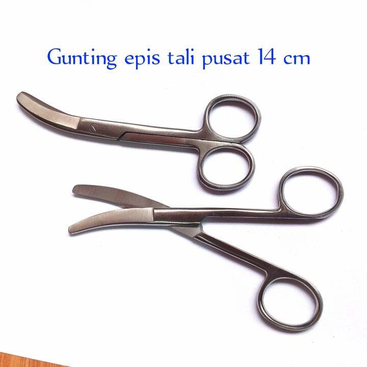 Gunting tali pusat umbilical Epis tumpul 14 cm/Gunting Tumpul Bengkok ...