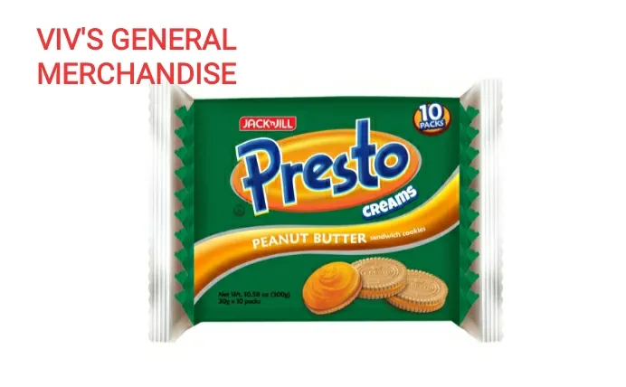 Presto Cream Peanut Butter Sandwich Cookies (30g x 10s ) | Lazada PH