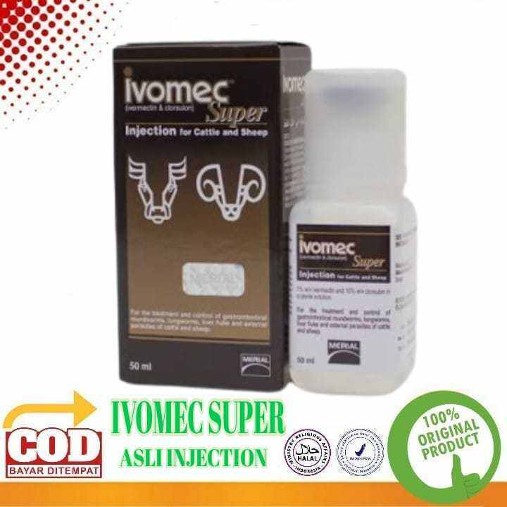 IVOMEC SUPER 50ml Asli Injection Obat Hewan Ternak Sapi Kucing Kelinci ...