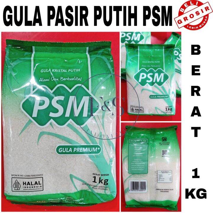 GULA PASIR PUTIH PSM / GULA KRISTAL PUTIH 1 KG | Lazada Indonesia