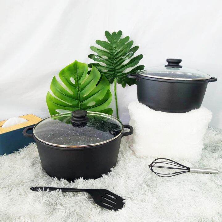 SANDRA KITCHEN Non-stick set 30cm/28 Granite ready induction | Lazada PH