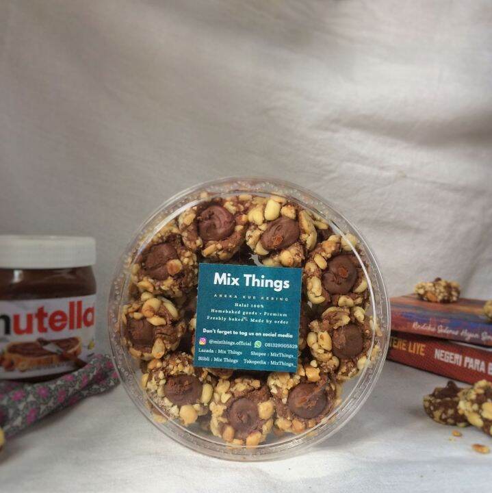 NUTELLA BUTTON COOKIES | premium cookie Nuts and Choco | Lazada Indonesia