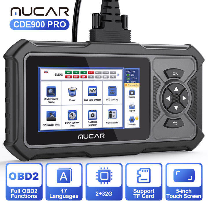 MUCAR CDE900 Pro OBD2 Diagnostic Tool, Full System Diagnosis 28 Maintenance Bi-directional ...