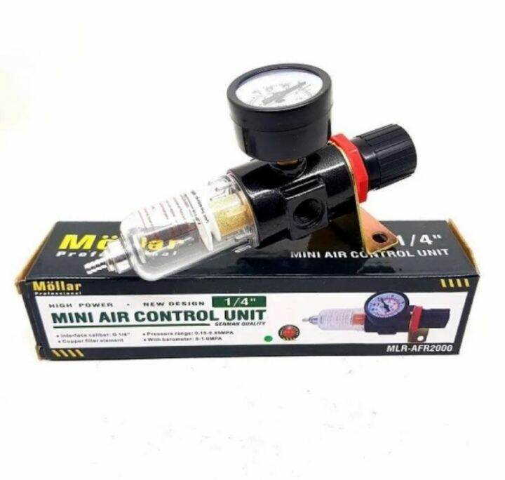 Mollar Mini Air Control Unit Single 1/4 Inch Regulator Filter Udara ...