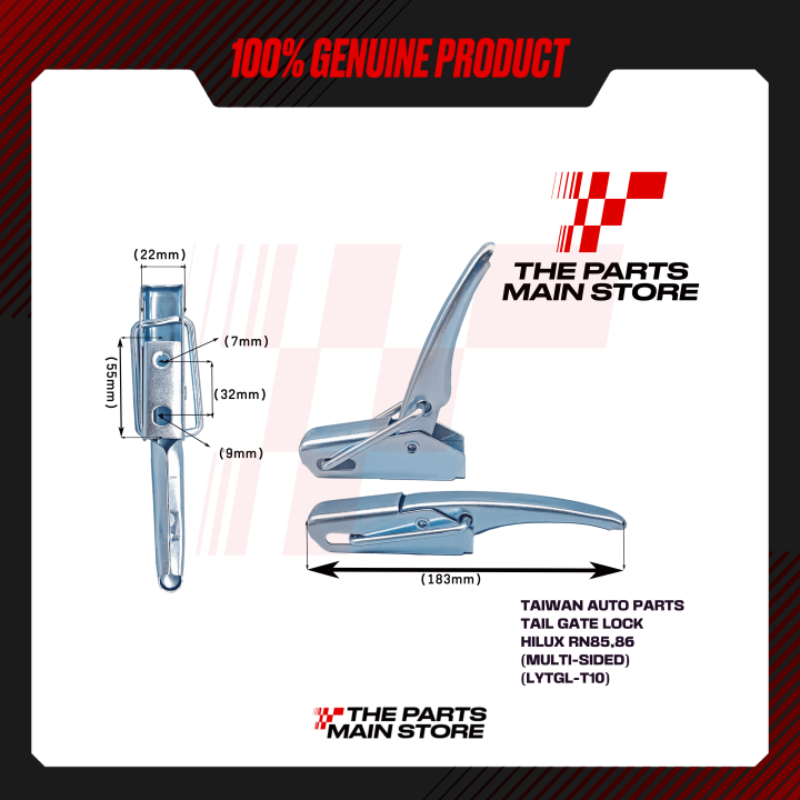 TAIWAN AUTO PARTS TAIL GATE LOCK TOYOTA HILUX RN85,RN86 (MULTI-SIDED ...