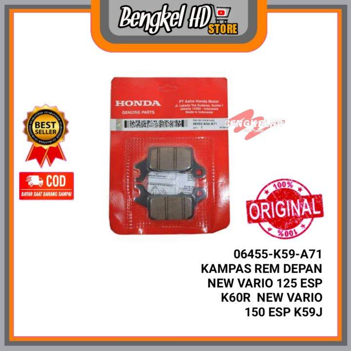 Kampas Rem Depan New Vario 125 eSP K60R /06455K59A71/New Vario 150 eSP ...