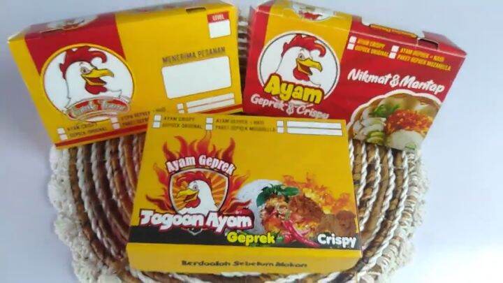 Box Ayam Geprek isi 30 pcs | Dus Ayam Geprek Universal Murah | Dus kemasan chiken crispy ...