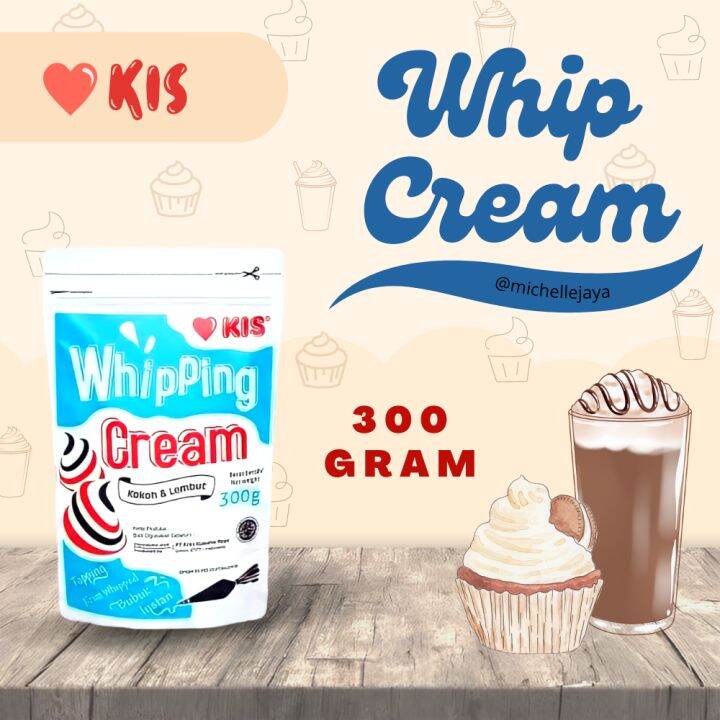 Whipping Cream Powder Kis 300gram serbuk wip krim untuk minuman cake ...