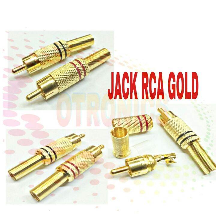 JACK RCA GOLD / JACK AUDIO (10PASANG) | Lazada Indonesia