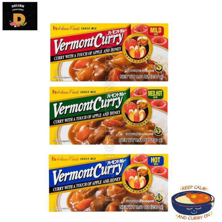 HOUSE FOODS VERMONT CURRY SAUCE MIX 230G. ก้อนแกงกะหรี่ ♡ 1 PCS. ราคา ...