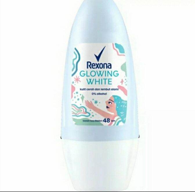 REXONA Deodorant Roll On Glowing White 40ml | Lazada Indonesia