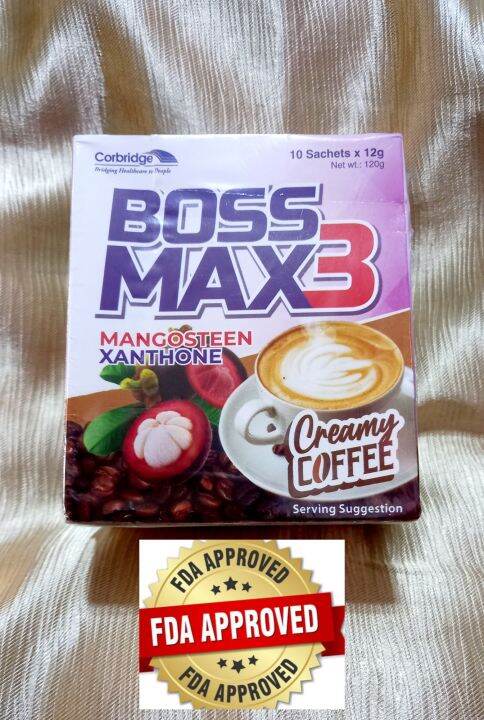 BOSS MAX3 MANGOSTEEN XANTHONE CREAMY COFFEE 10 SACHETS | Lazada PH