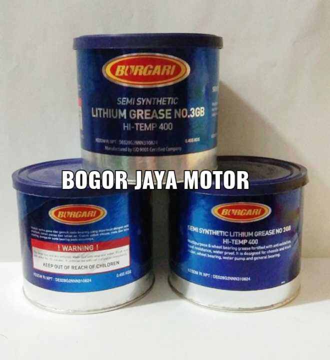 GEMUK BURGARI SEMI SYNTHETIC LITHIUM GREASE NO.3GB HI-TEMP 400 KALENG ...