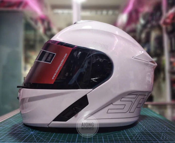 Spyder Rover • Modular Helmet • Dual visor • Pearl White • FREE Clear ...