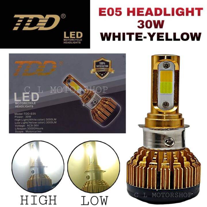 TDD EO5 30 Watts Headlight (White/Yellow) | Lazada PH