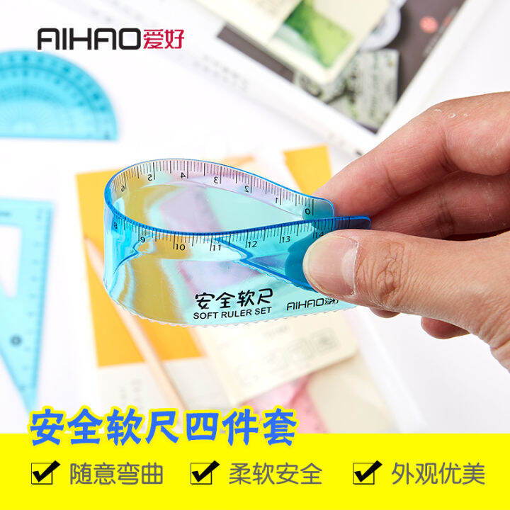Hobby Soft Ruler Sets Ruler Triangular Plate Pupils' Stationery ...