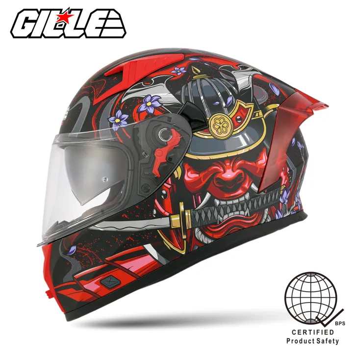 GILLE 135 GTS-V1 SERIES ARMOR DESIGN FULL FACE DUAL VISOR MOTORCYCLE ...