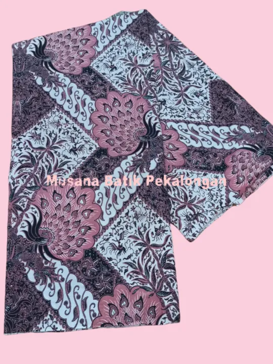 kain batik dusty pink batik motif sayap burung bahan batik dusty pink ...