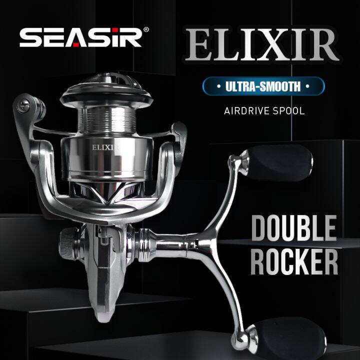 SEASIR ELIXIR ด้ามจับคู่จับโยกรอกตกปลาหมุนได้เรียบเป็นพิเศษ LT3000 ...