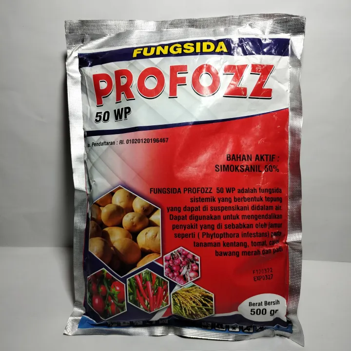 Fungisida sistemik PROFOZZ 50 WP 500 gram Bahan aktif Simoksanil Obat ...