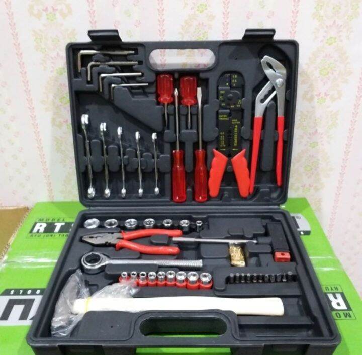 Alat Pertukangan Perkakas Bengkel Toolkit Kenmaster Tool Kit Fullset ...