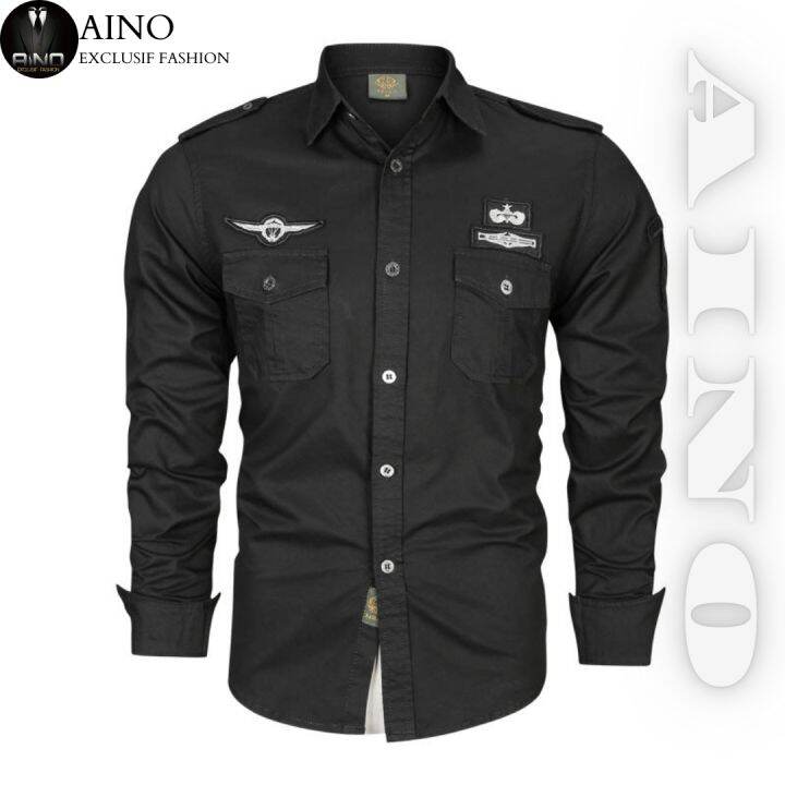 Kemeja Tactical Big Size Oversize Kemeja Outdoor Kemeja Lapangan Kemeja ...