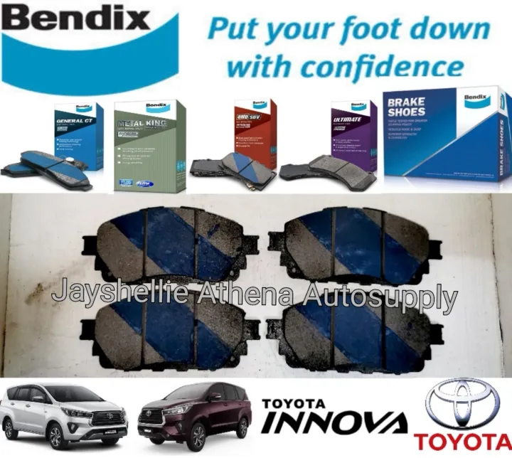 BENDIX BRAKEPAD FOR TOYOTA INNOVA 2016-2021 FRONT (DB2396 GCT) | Lazada PH