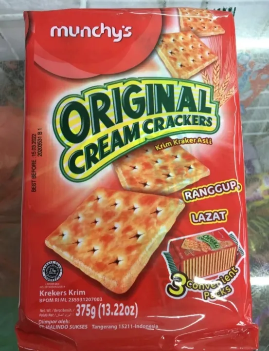 Munchys Original Cream Crackers 375gr impor Malaysia | Lazada Indonesia