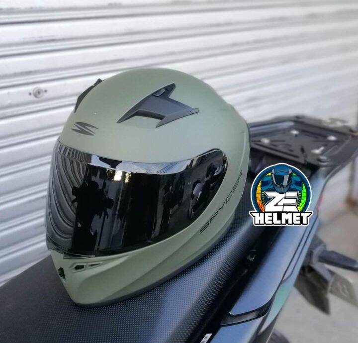 SPYDER PHOENIX2 V2 MONO COLORS FULL FACE SINGLE VISOR WITH EXTRA CLEAR ...