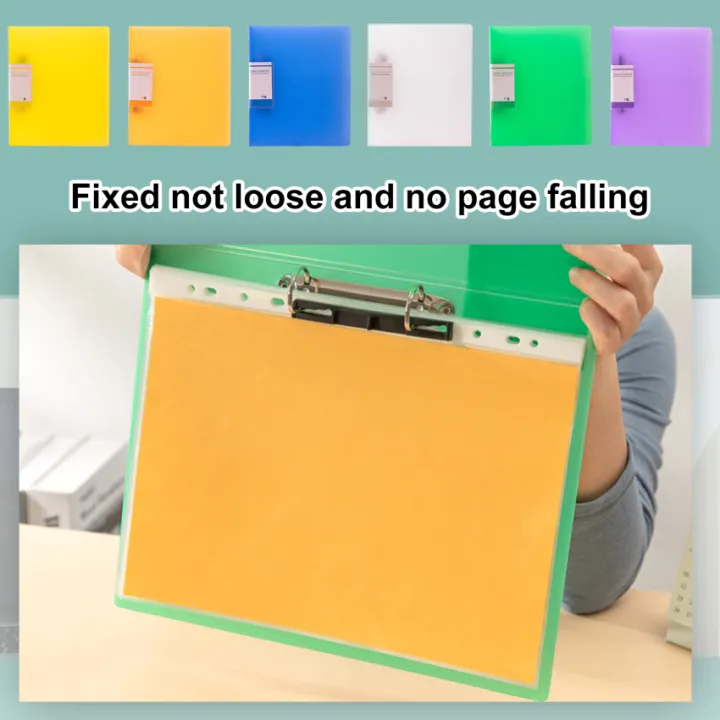 A5 Two Hole Folder Color Loose Leaf 2-Hole Folder Transparent ...