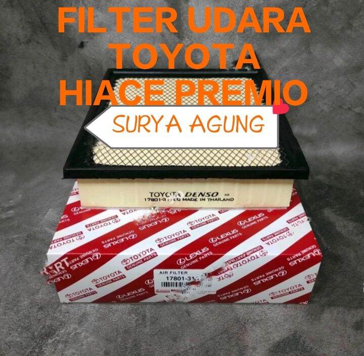 FILTER UDARA / AIR FILTER TOYOTA HIACE PREMIO 17801-31160 | Lazada ...