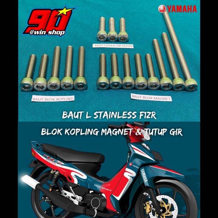 Baut stainless L Blok Mesin Bak kopling Magnet FIZR F1ZR Force One | Lazada Indonesia