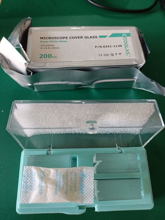 Microscope cover glass 22/22 mm.200pcs. | Lazada.co.th