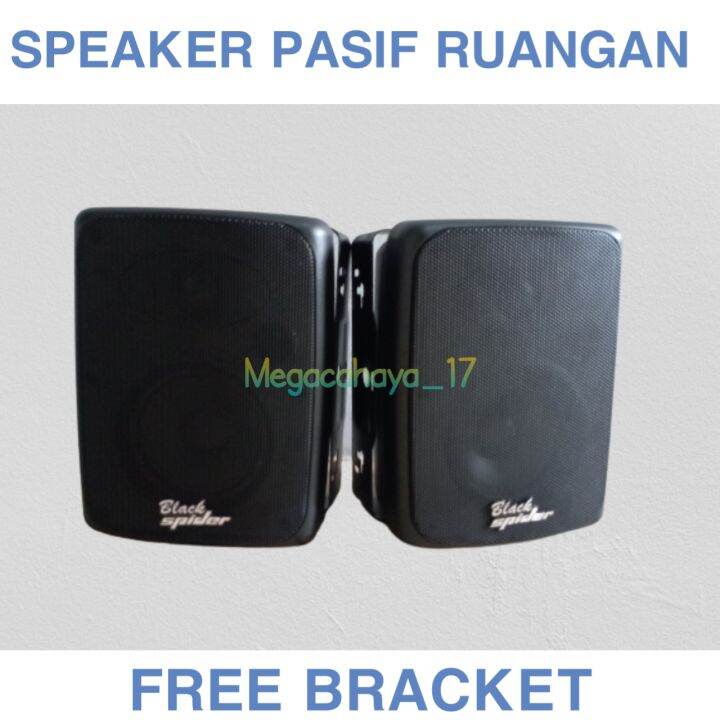 Box Speaker Pasif Black Spider 4 Inch 2 Way Plus Bracket Gantung Dinding / Speker Ruangan Untuk ...