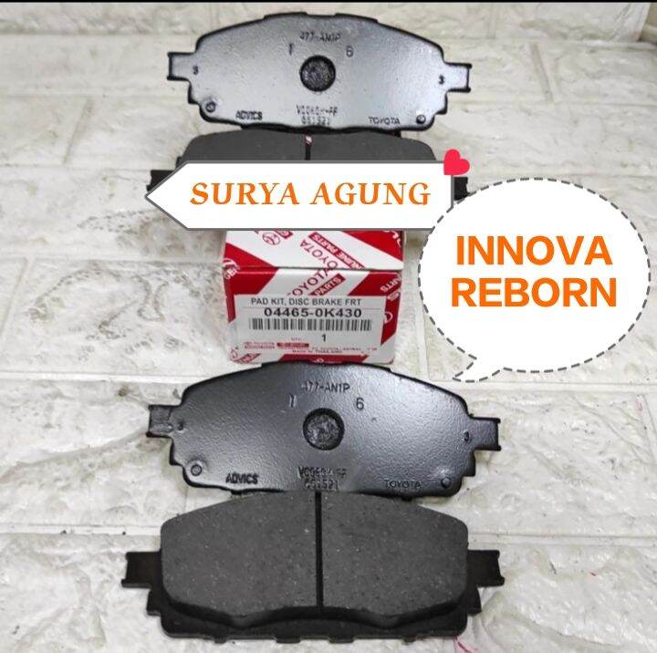 BRAKE PAD FRONT KAMPAS REM CAKRAM DEPAN TOYOTA INNOVA REBORN | Lazada ...
