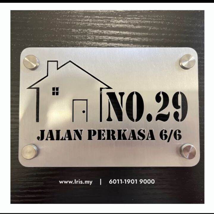 Aluminum House number plate Nombor Plat Rumah Tanda Rumah (custom make ...