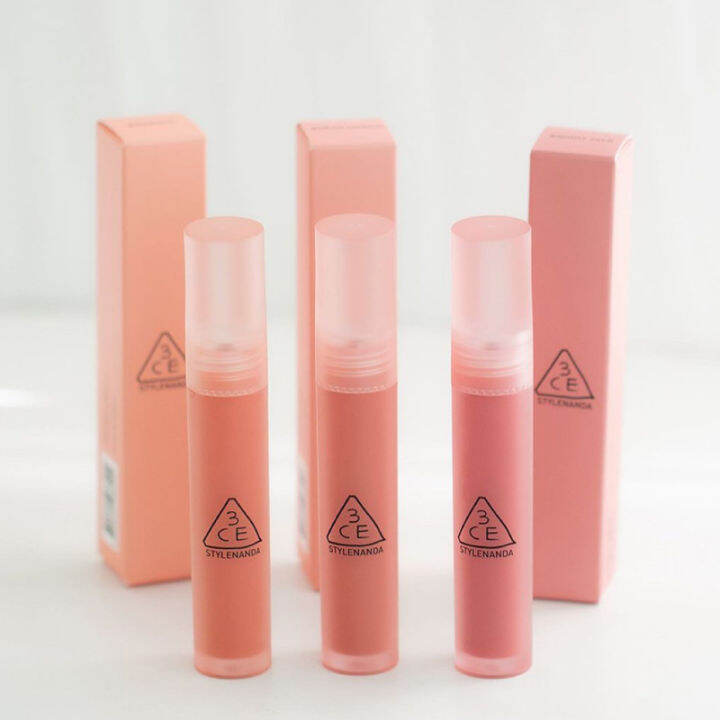3ce ลิปกลอสเคลือบผิวหมอกน้ำสินค้าใหม่ลิปกลอสลิปสติกแบบด้านข้าง Night ...