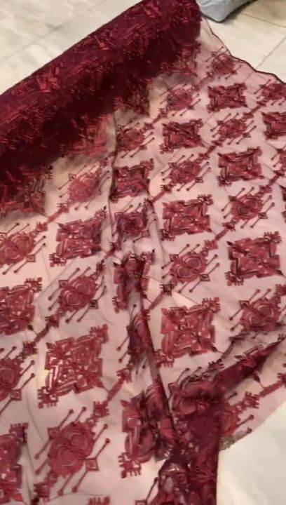 Bahan Kain Brokat Brukat Tile Bordir Etnik Mewah Diamond Series Warna ...