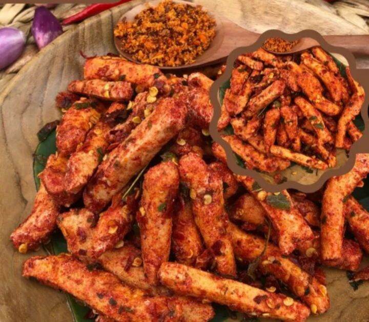 Bastik Pedas daun jeruk 1kg/Basreng pedas spesial jedepe/basreng daun ...