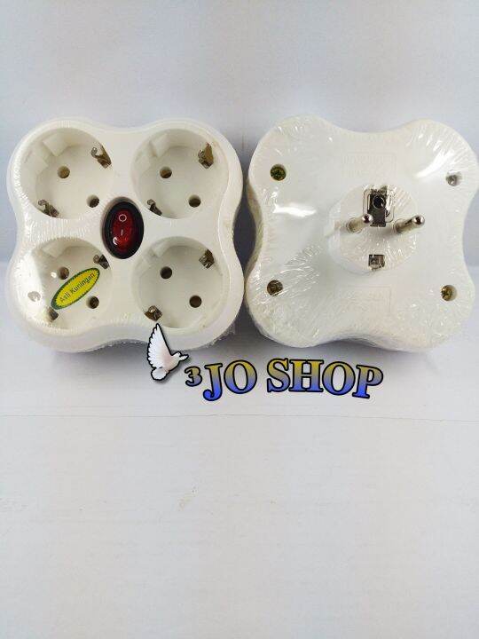 T Multi Colokan Listrik Lubang 4+saklar/stop kontak out 4 in 1 Switch ...