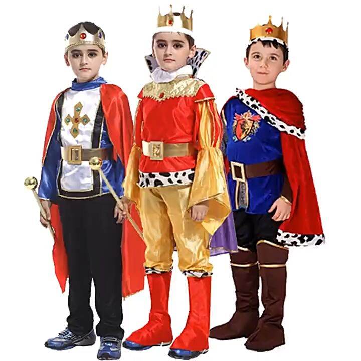 Child King Costume United Nation Rome Prince Costume Red Cloaks Cosplay ...