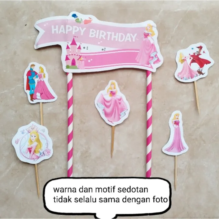 topper hiasan tusukan kue cake nasi tumpeng happy birthday ulang tahun ...
