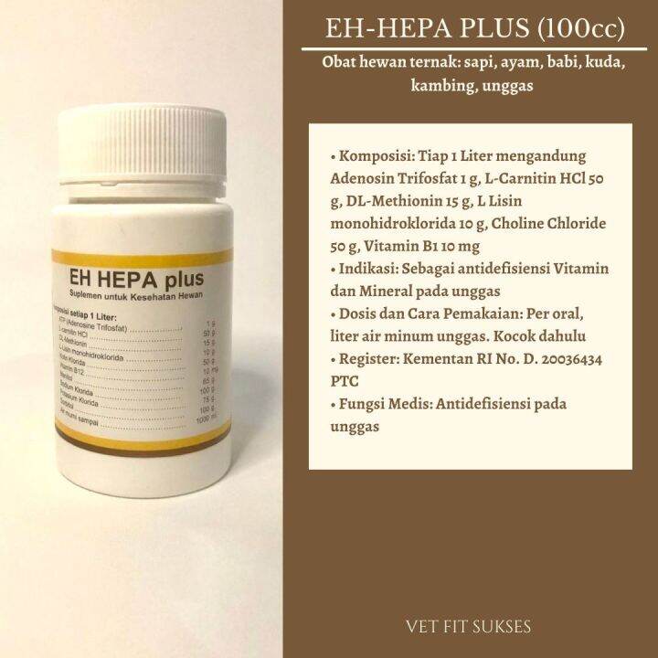 EH-HEPA PLUS 100cc - Obat Hewan Ternak Sapi Ayam Babi Kuda Kambing ...