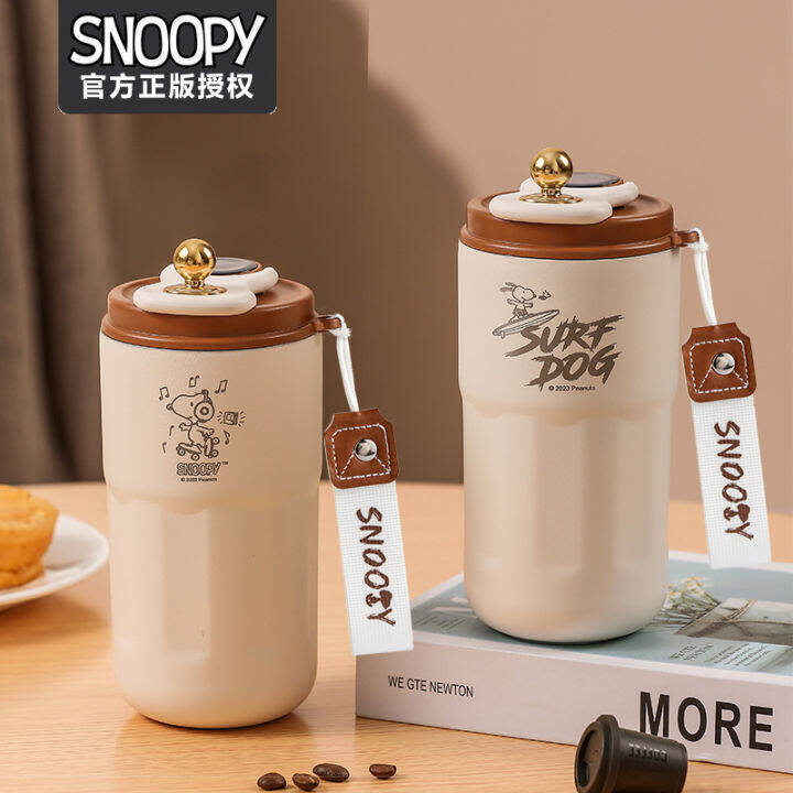 Snoopy Cartoon Vacuum Insulated 316 Stainless Steel Coffee Insulated Cold Simple Men'S And Women ...