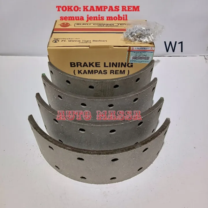 KAMPAS REM CANTER PS125 TURBO PS135 RAGASA + PAKU RIVET. BRAKE LINING ...