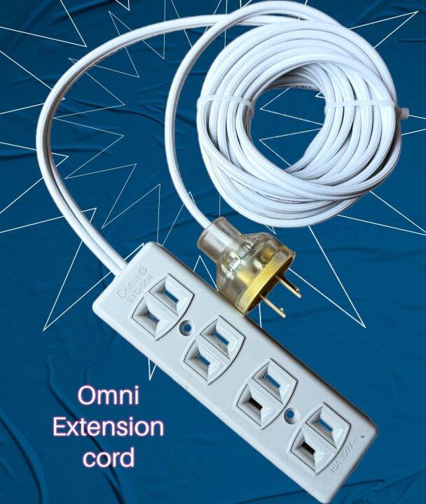 Omni Extension cord. Heavy duty plug, 4 gang spring outlet. flatcord 16 ...