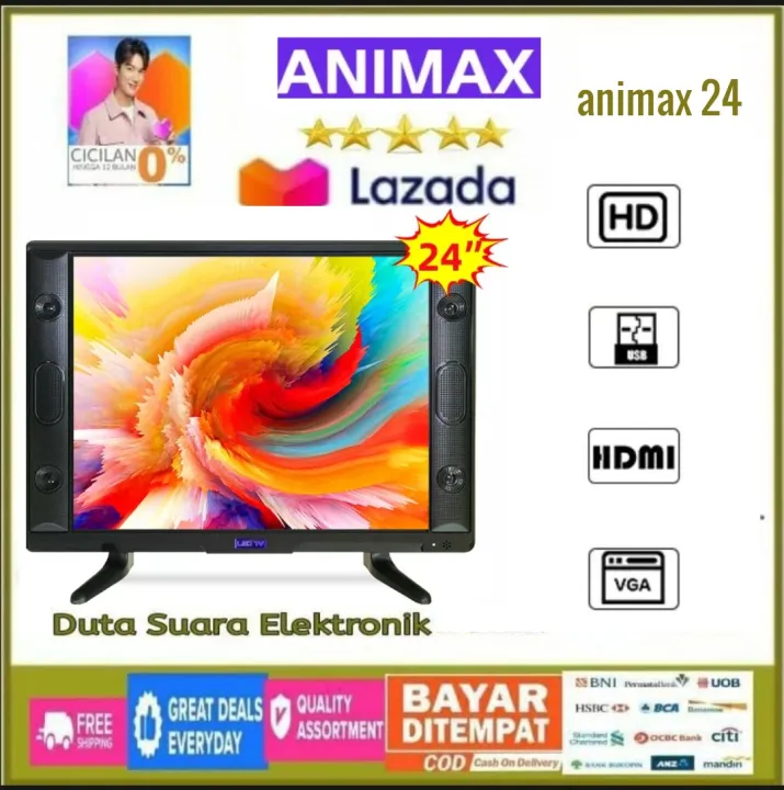 LED TV ANIMAX 24 Inch USB,VGA | Lazada Indonesia